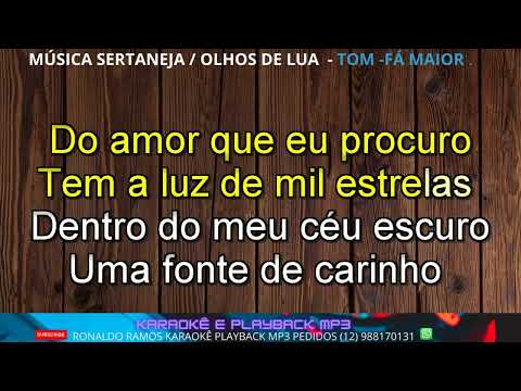 KARAOKÊ - OLHOS DE LUA -Eduardo Costa - PLAYBACK . - YouTube
