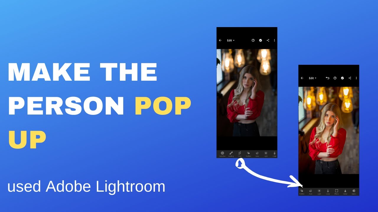 Make the SUBJECT POP UP in a Photo using LIGHTROOM - YouTube