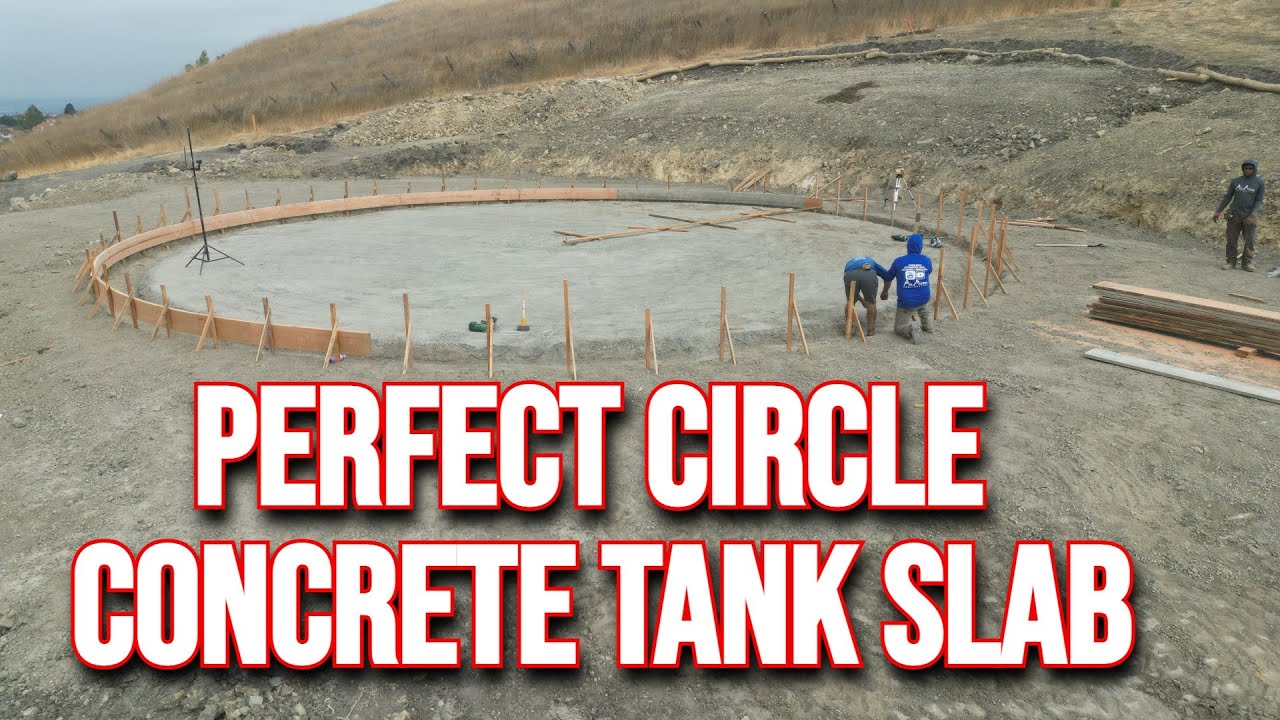 Building a Perfect Concrete Circle – Water Tank Slab Layout - YouTube
