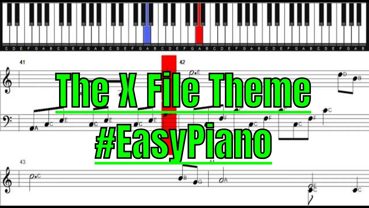 The X File Theme Easy Piano - YouTube