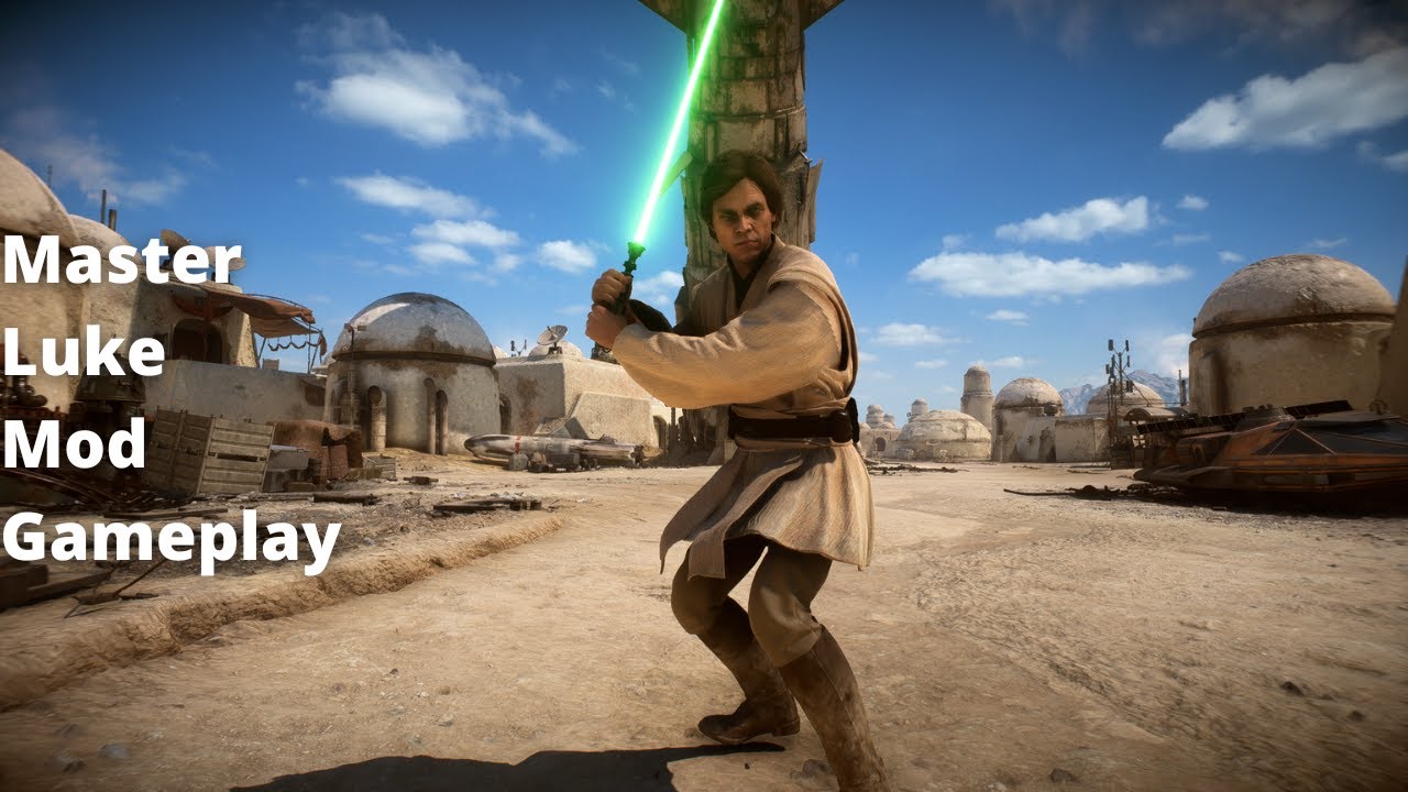 Star Wars Battlefront II - Master Luke Mod Gameplay (Legends) - YouTube