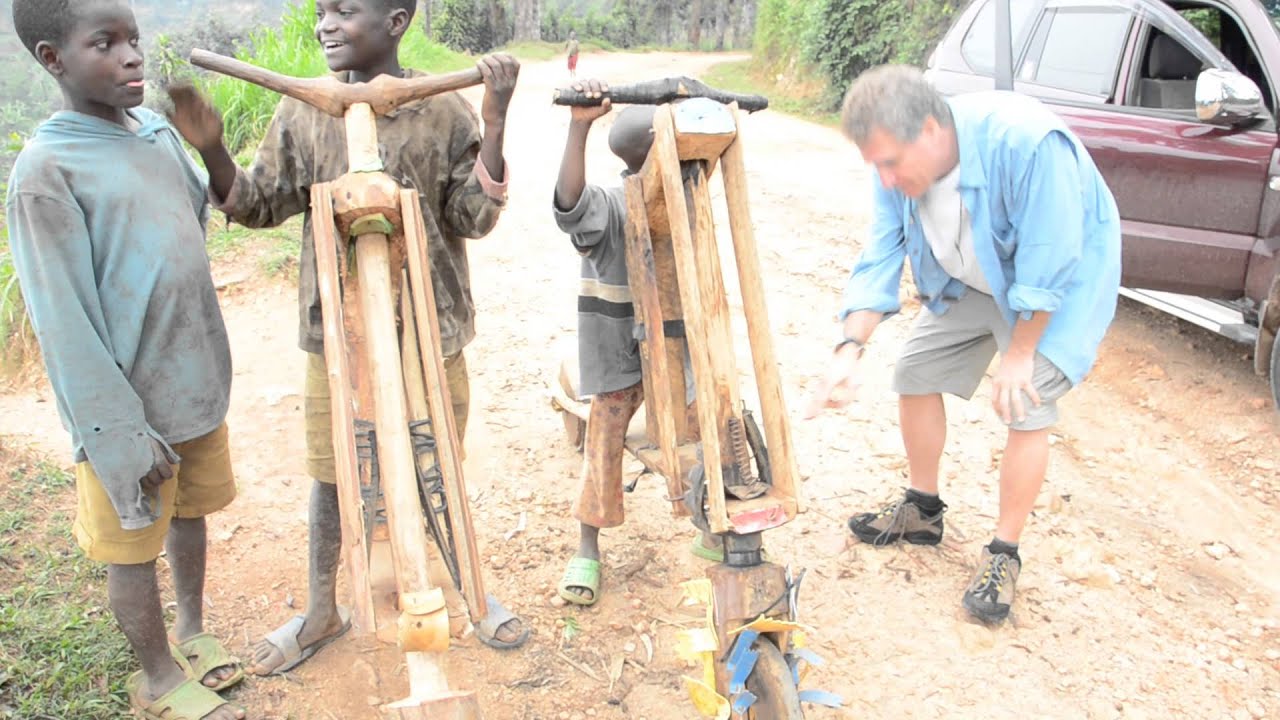 #Bikes made of Wood By Hand By Boys Along Lake Kivu - YouTube