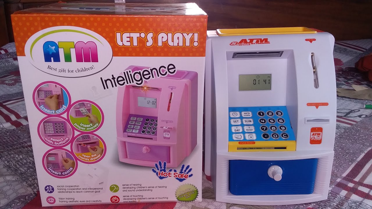 Real Super Mini ATM Electronic Machine Unboxing with Full Review ...