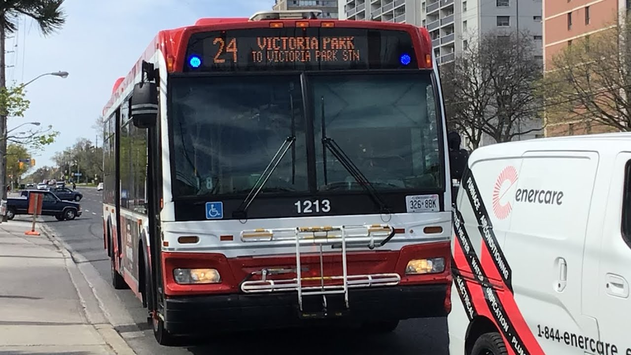 TTC Southbound Ride video on 1213 on route 24 Victoria Park - YouTube