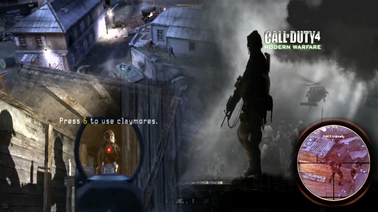 BEST SNIPER KILLS AND SKILLS - (call of duty 4 )modern warfare gameplay ...