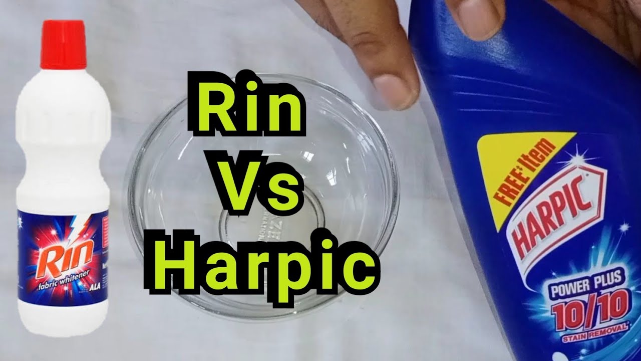 Rin Ala Fabric Whitener vs Harpic || Harpic vs bleach||mixing harpic ...