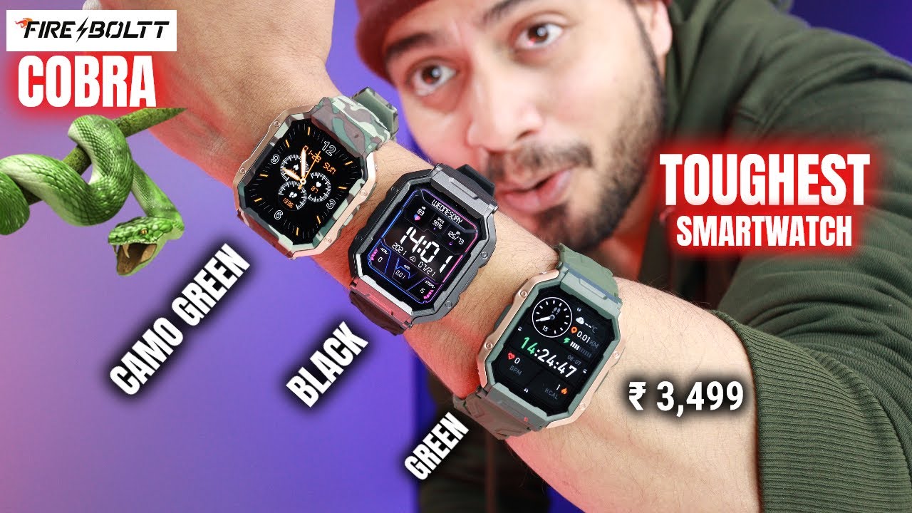 Fire-Boltt Cobra AMOLED Army Grade Build SmartWatch Under 3500 Rs in ...