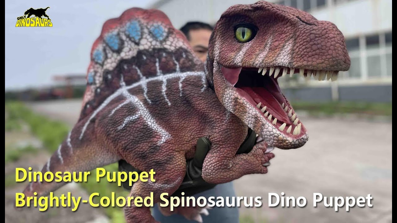 Brightly-Colored Spinosaurus Dino Puppet | Dinosaur Puppet - YouTube
