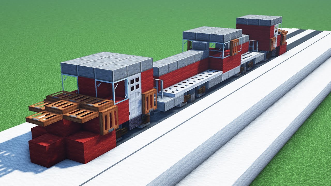 【マイクラ】ラッセル車の作り方 / チュートリアル【乗り物】[Minecraft Tutorial] Snow Plow Train ...