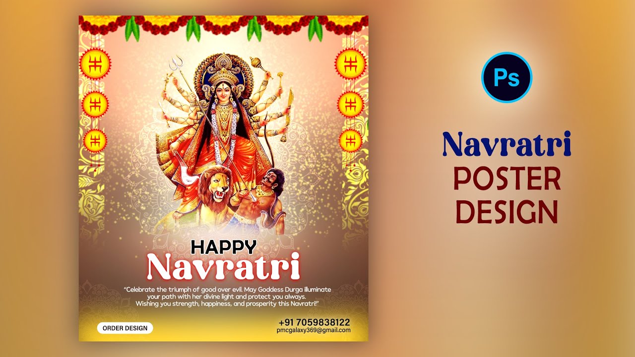 Navratri Poster Design | Social Media Poster Design | Facebook Ad Post ...