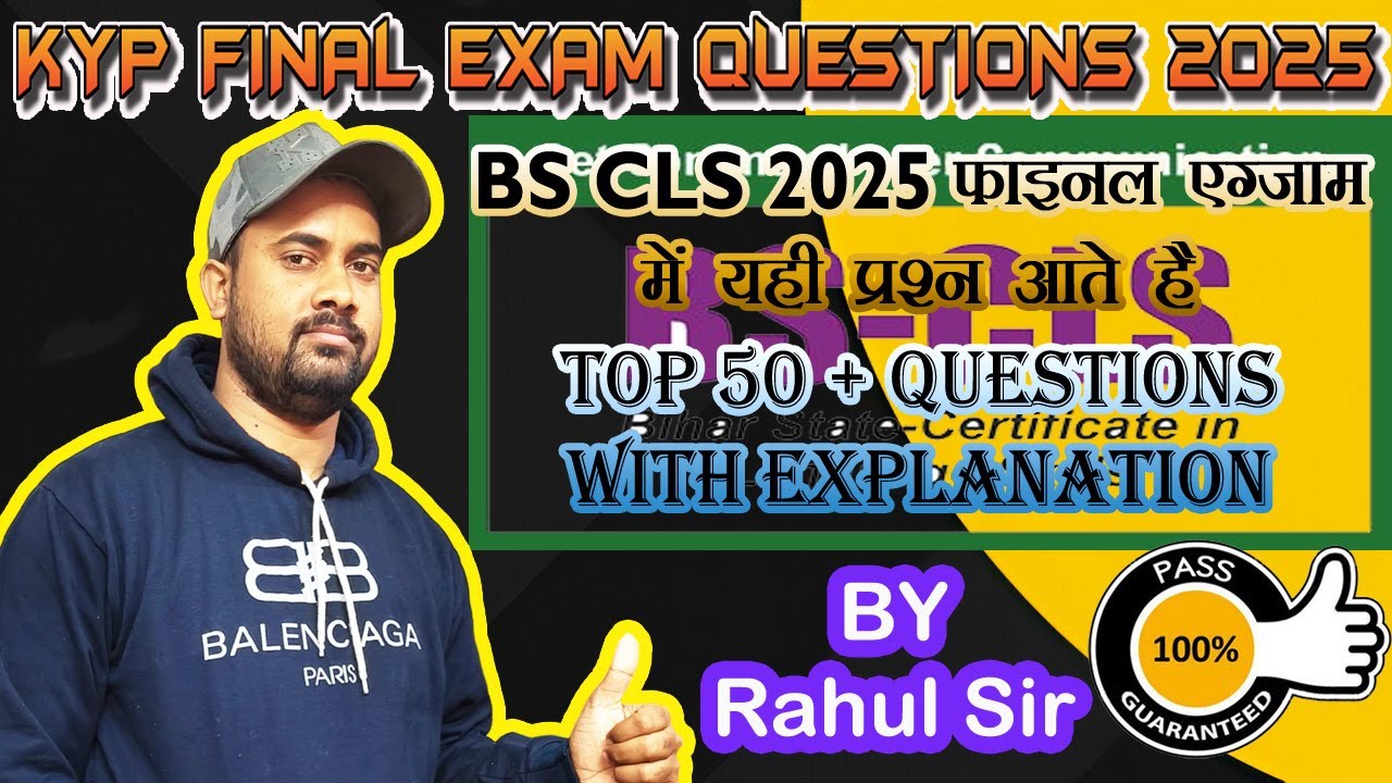 KYP Final Exam Mastery | Top 50+ Questions for BS CLS for KYP Students ...
