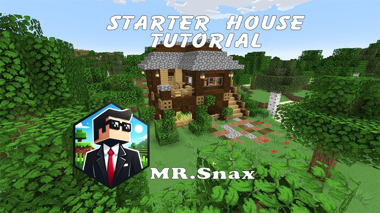 Minecraft: How to build a Survival Starter House Tutorial + INTERIOR ...