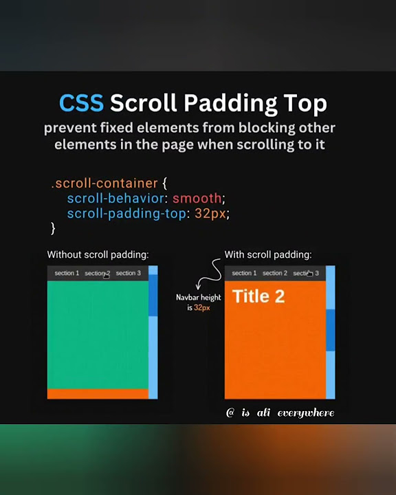 Scroll Padding Top Property in CSS👇 #coding #javascript #openai # ... Scroll Padding Top Property in CSS👇 #coding #javascript #openai # ...