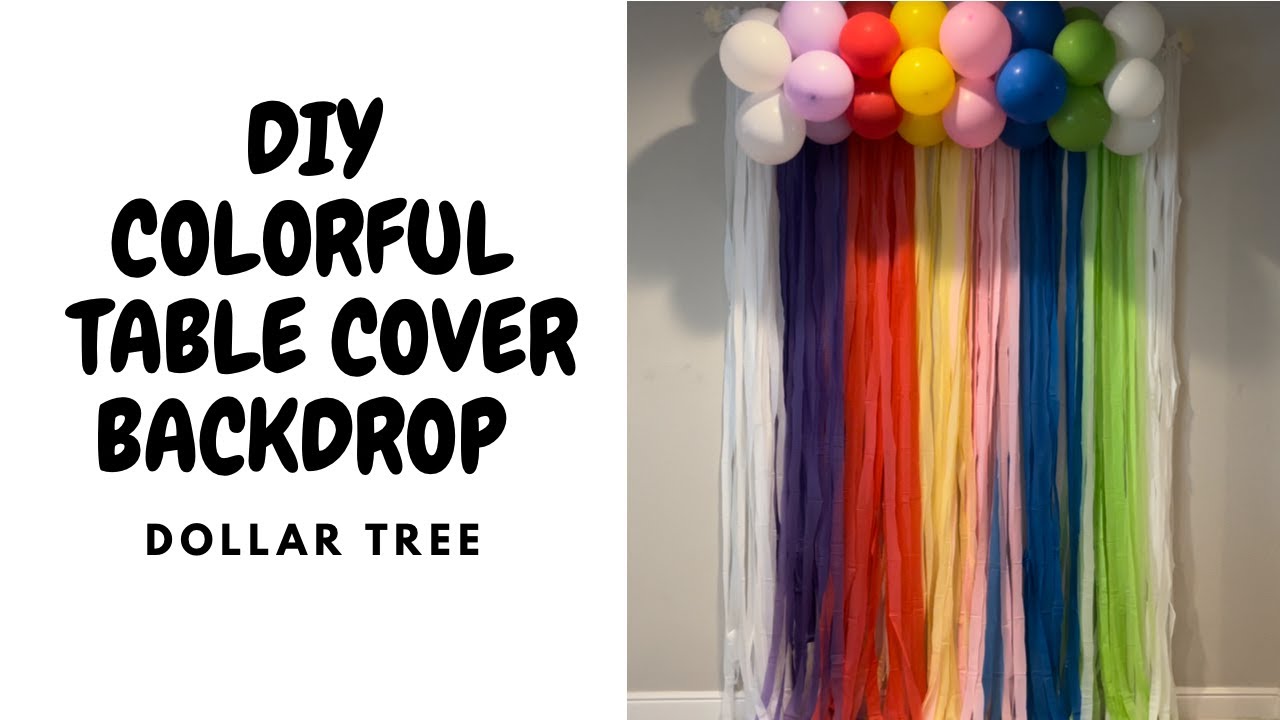 DIY DOLLAR TREE COLORFUL BACKDROP - YouTube