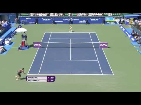 Great rally on the Ivanovic vs. Wozniacki, 2014 Tokyo final