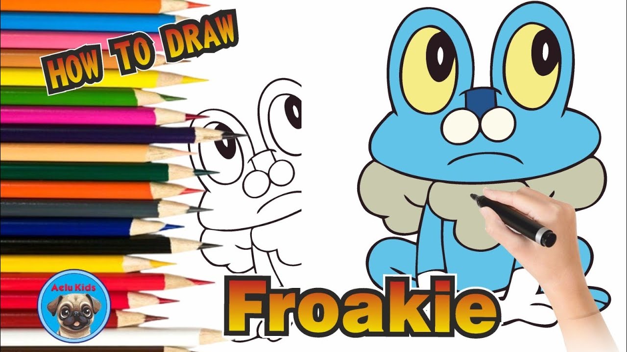 How to Draw Froakie | Easy Step-by-Step Drawing for Kids and Toddlers ...