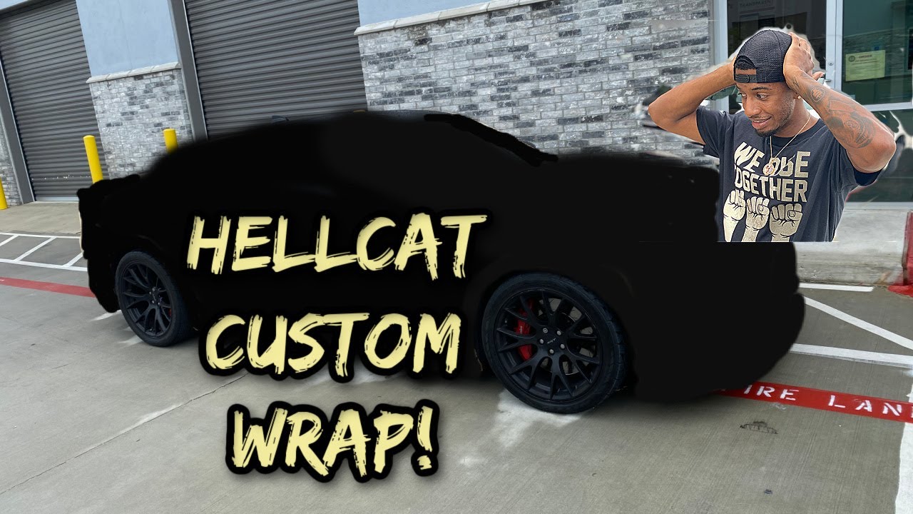 Unique Vinyl Car Wrap on my Custom Dodge Hellcat! - YouTube
