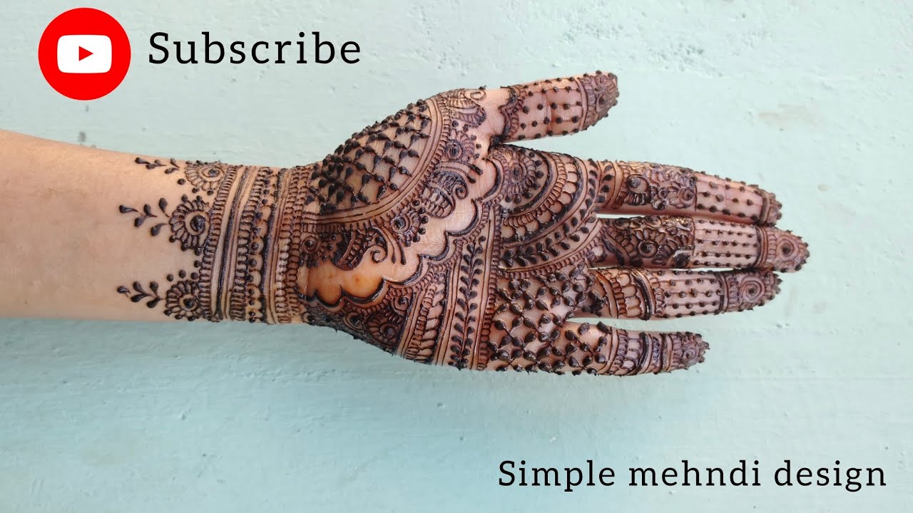 | SIMPLE INDIAN STYLE MEHENDI DESIGNS | |HENNA DESIGN | - YouTube