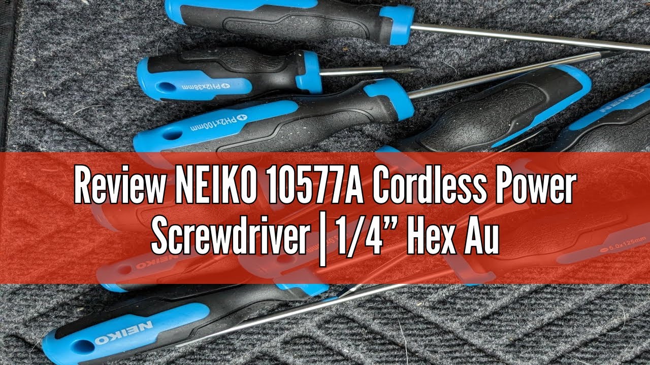 Review NEIKO 10577A Cordless Power Screwdriver | 1/4” Hex Auto-Lock ...