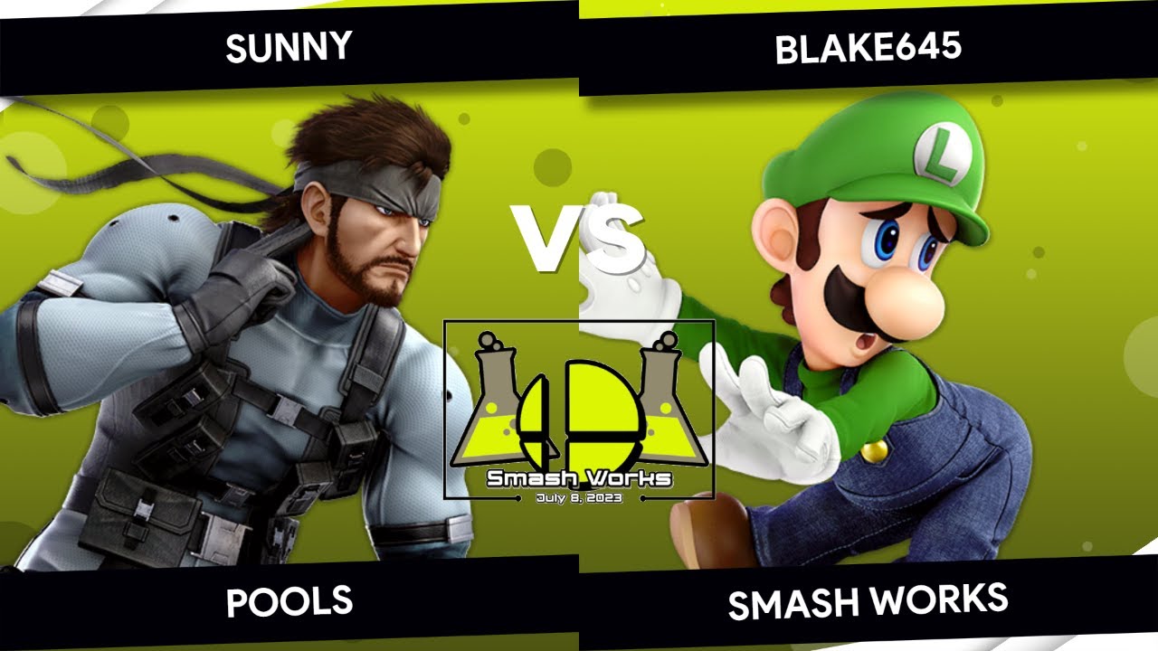 Smash Works - Sunny (Snake) vs Blake645 (Luigi) - Pools - YouTube