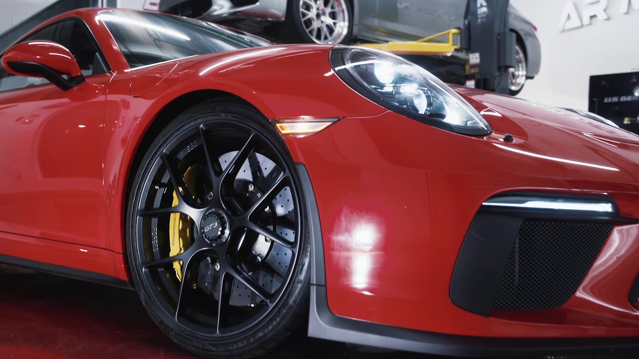 Porsche GT3 on Center-lock BBS FI-R wheels - YouTube