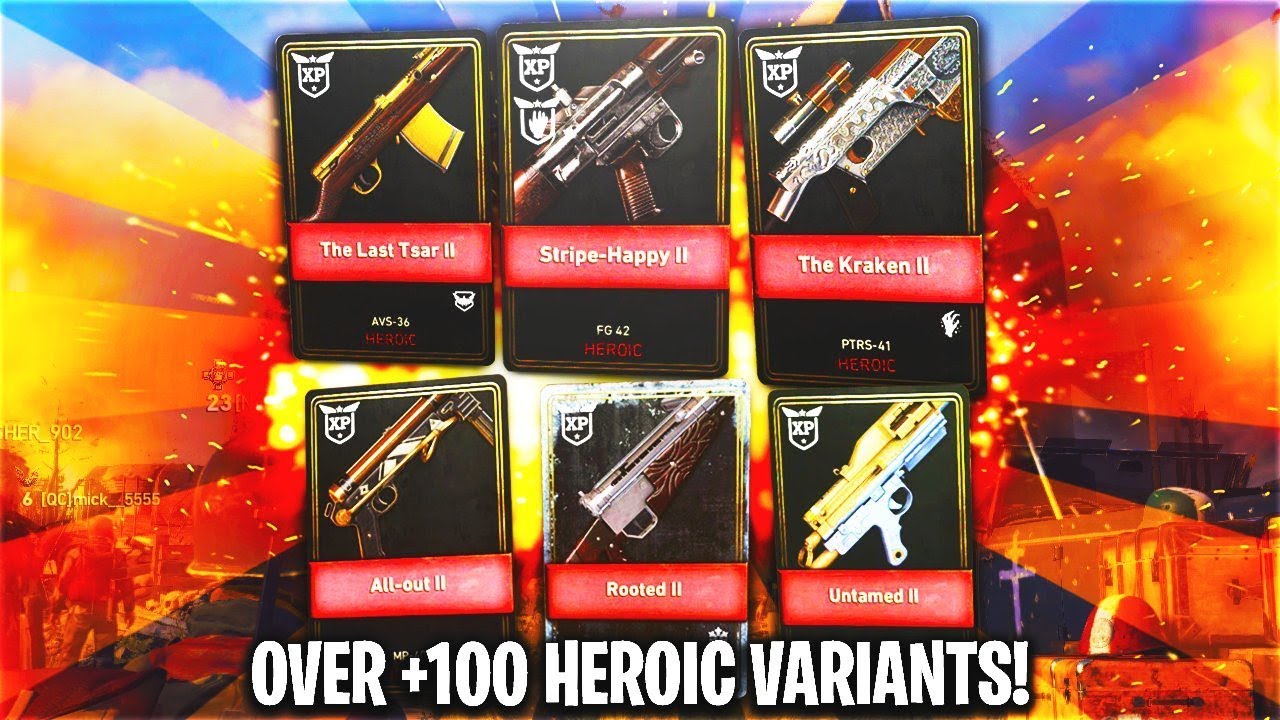 the RICHEST COD WW2 PLAYER.. (OVER 150 HEROIC WEAPONS, DLC WEAPONS ...