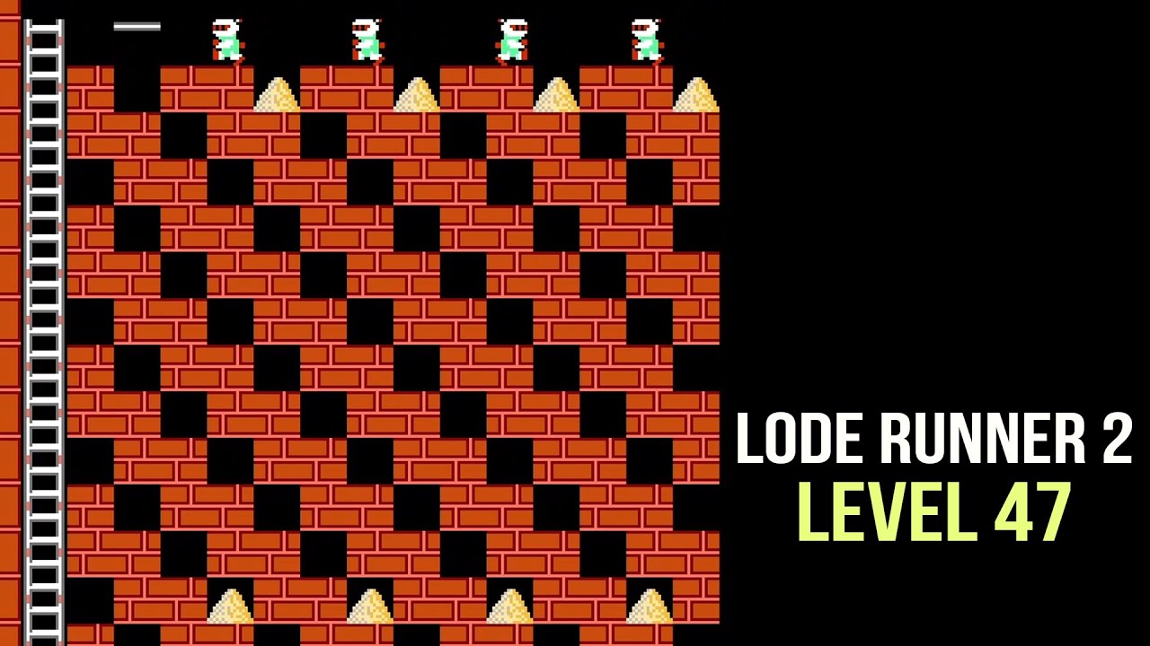 Lode Runner 2. Level 47. Nintendo (NES) Games - YouTube