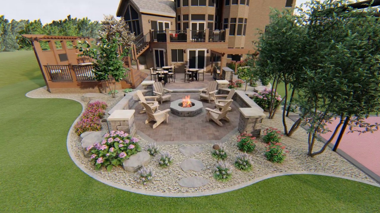 Eden Prairie Backyard Landscape and Bar - YouTube