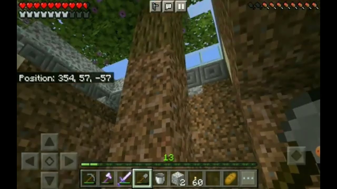 Minecraft: Digging Under the Azalea Tree to the Lush Cave. Success ...