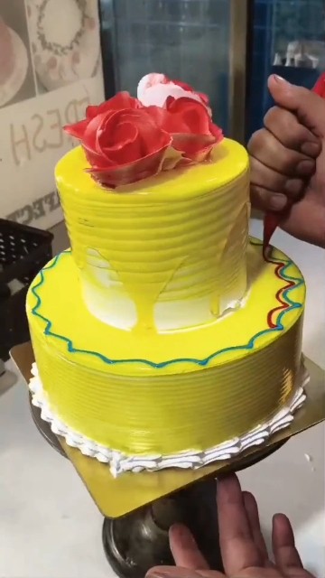 flower 🌹💐 cake 🎂 design #youtubeshorts #cake #shortsfeed #song #viral # ...