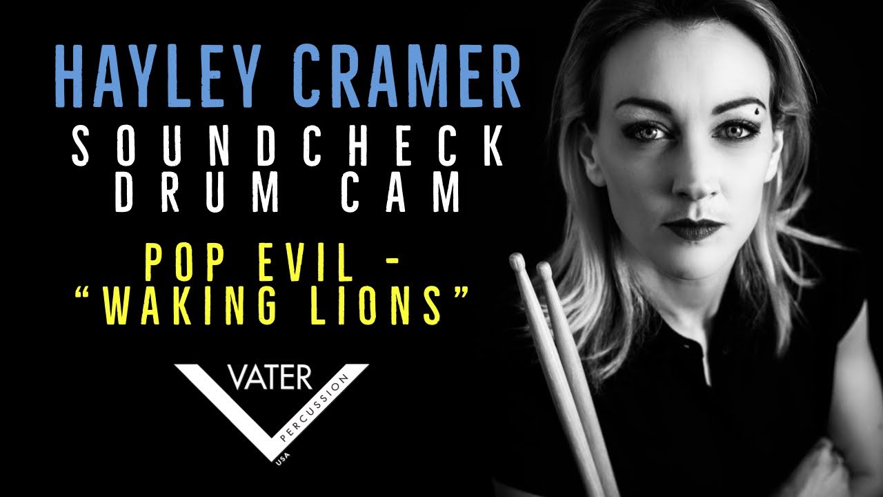 Hayley Cramer Drum Cam - Waking Lions Vater Drumsticks - YouTube