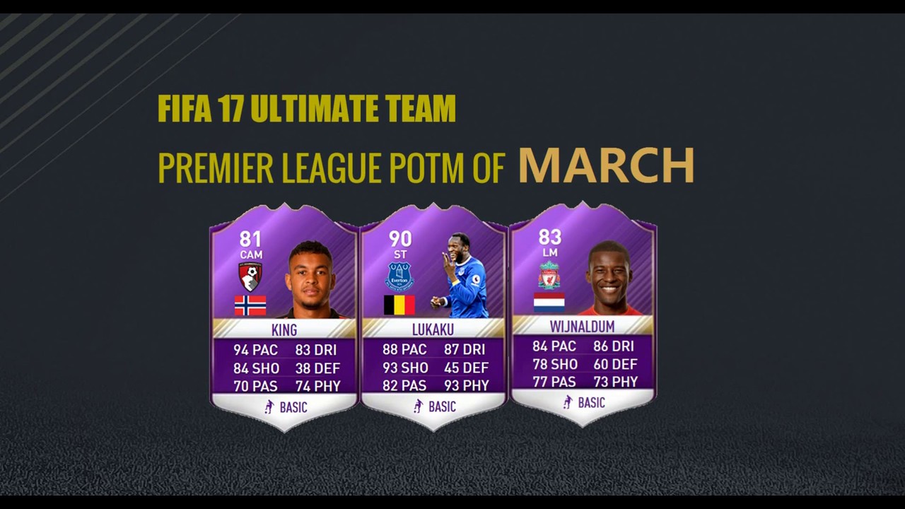 FIFA 17 PL March POTM Predictions - Premier League POTM March ...