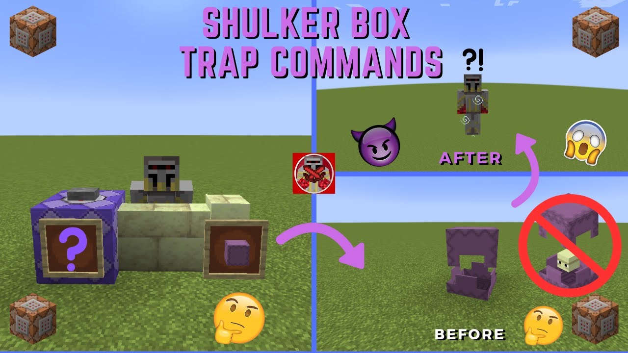 Command Block Tutorial 212 Shulker Box Trap Commands In Minecraft 1 7230