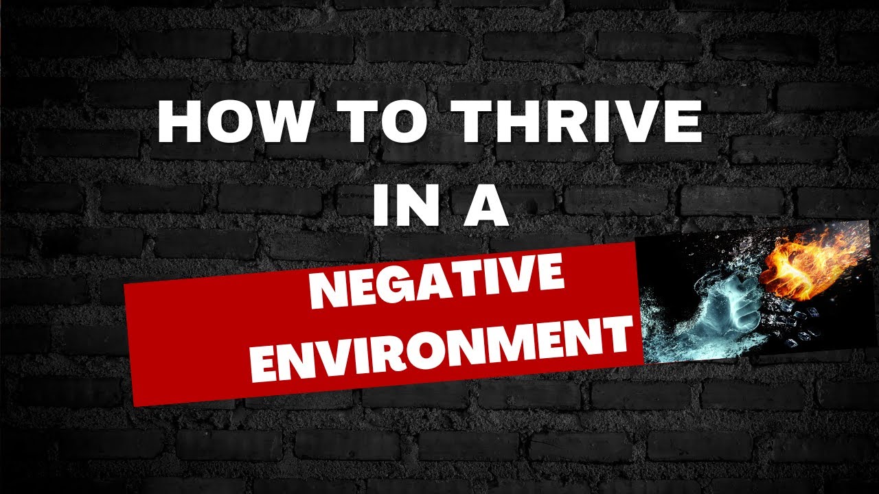 LIFE COACHING TIPS- HOW TO THRIVE IN A NEGATIVE ENVIRONMENT - YouTube