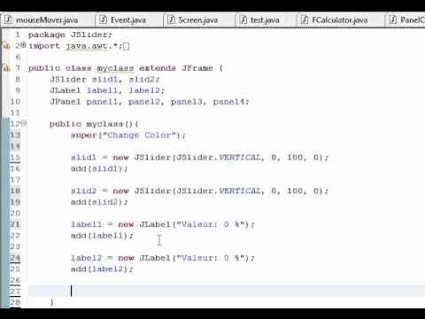 Java GUI Tutorial 4 - JSlider - Color (Part 1) - YouTube
