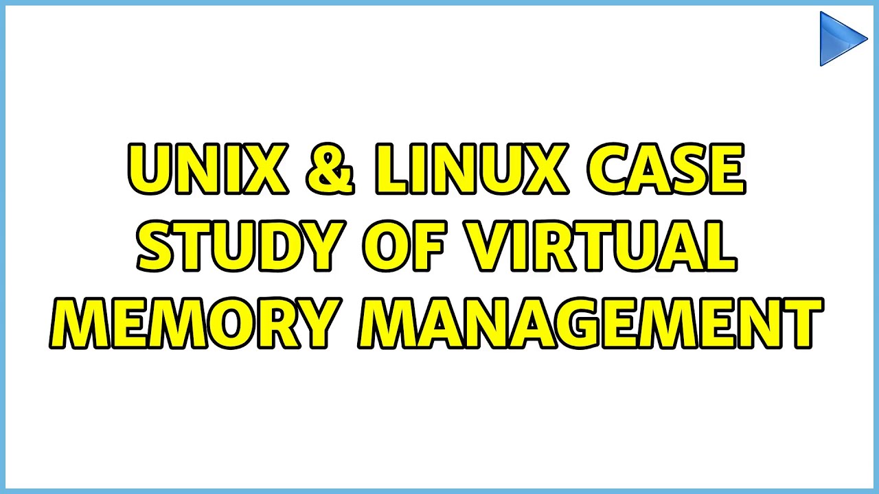 Unix & Linux: Case study of virtual memory management - YouTube