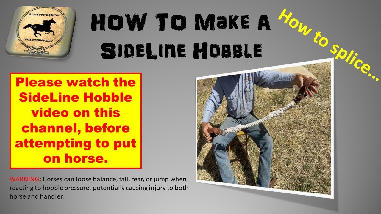 How To Make Sideline Hobbles Yourself - YouTube
