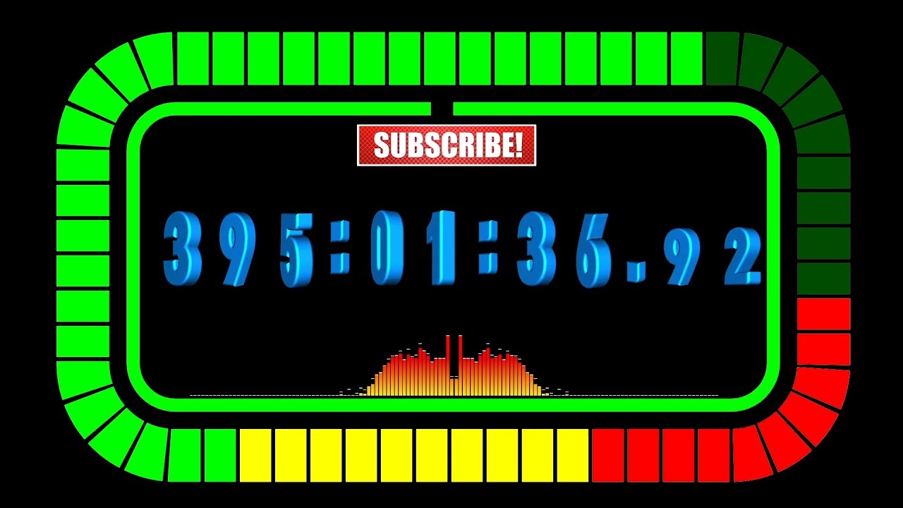 400 Hours timer countdown alarm🔔 [ 3000x Speed] Round Rectangle - YouTube