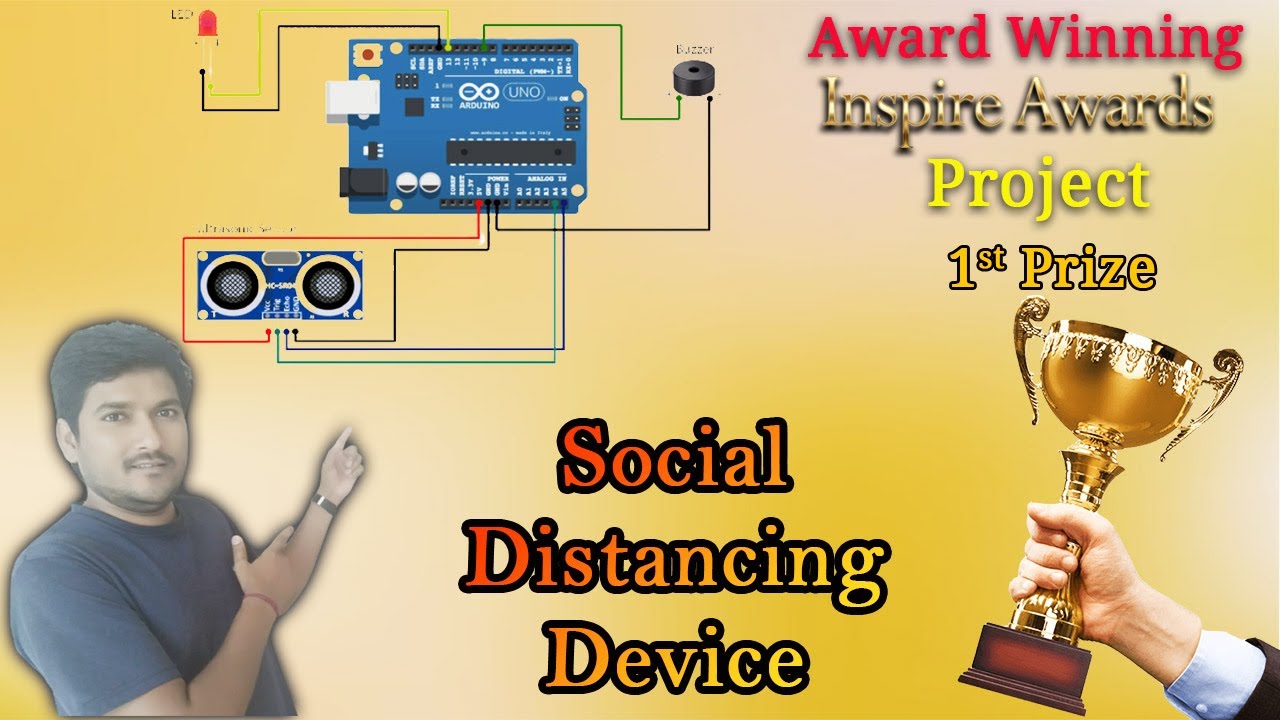 How to make social distancing device || Inspire Award Project - YouTube