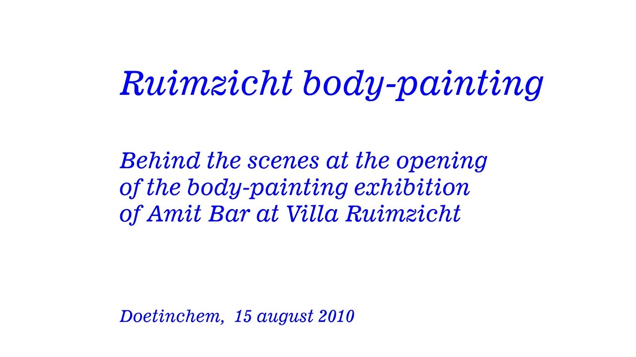 Art video: Ruimzicht body-painting by Amit Bar. EDSA content. - YouTube