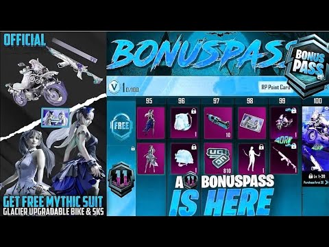 A11 Bonus Pass For 300 UC New Changes|Free Extra Mythic | 1 To 110 ...