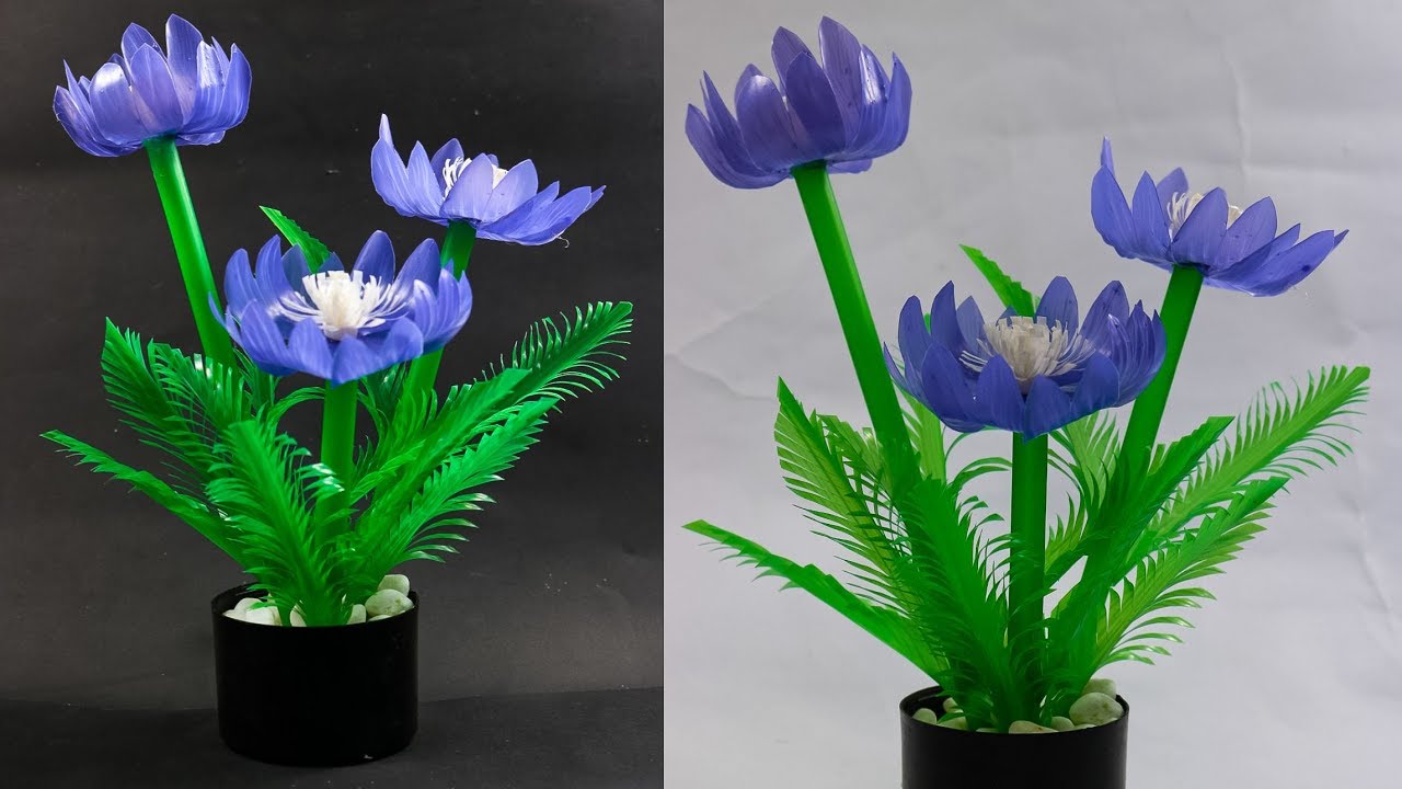 bunga hias dari sedotan kreatif yang gampang banget | how to make straw ...