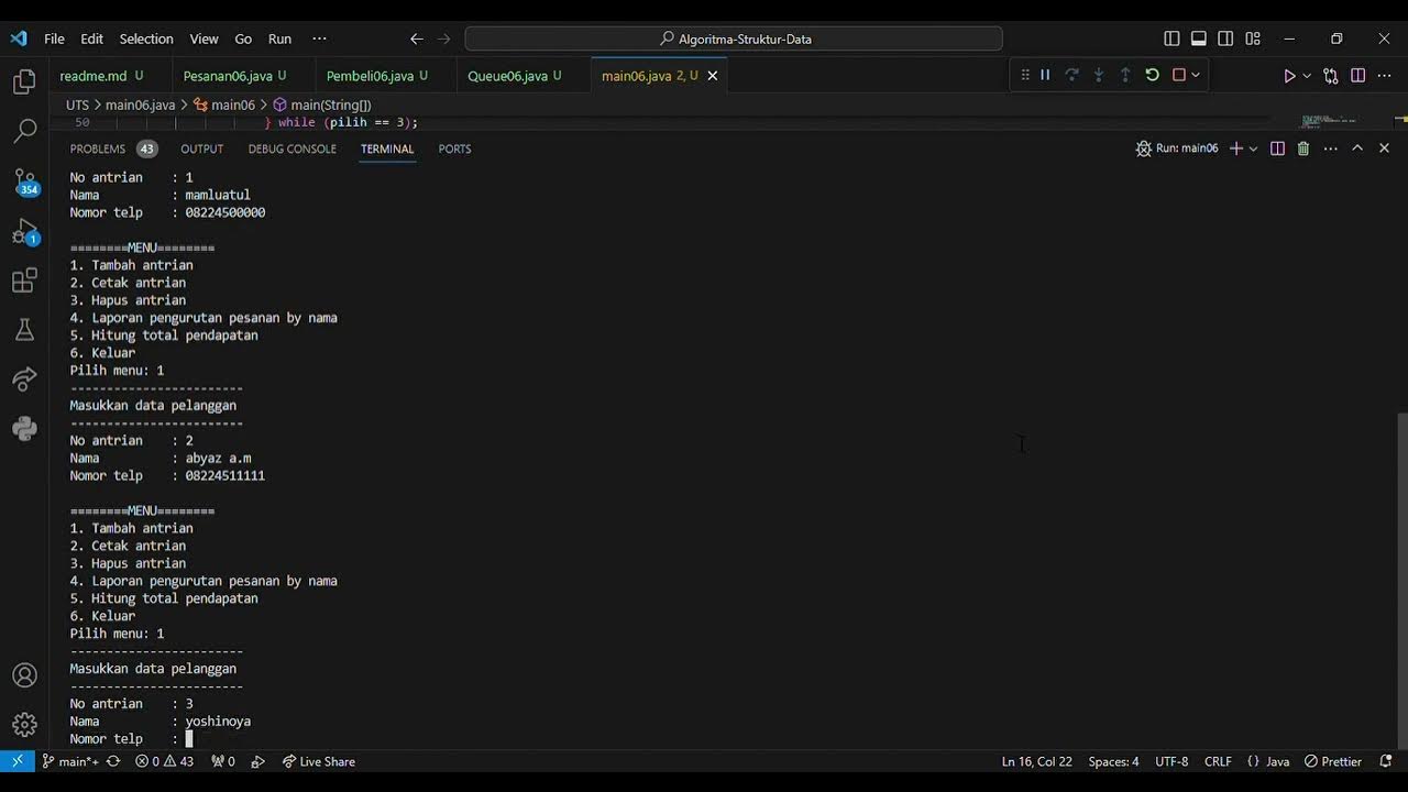 UTS Algoritma Struktur Data - YouTube