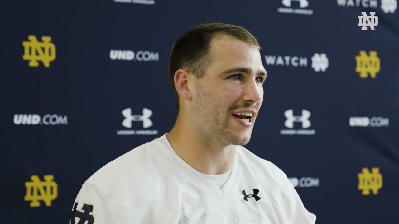 @NDFootball - Jack Kiser Post Practice - 8-11-2022 - YouTube