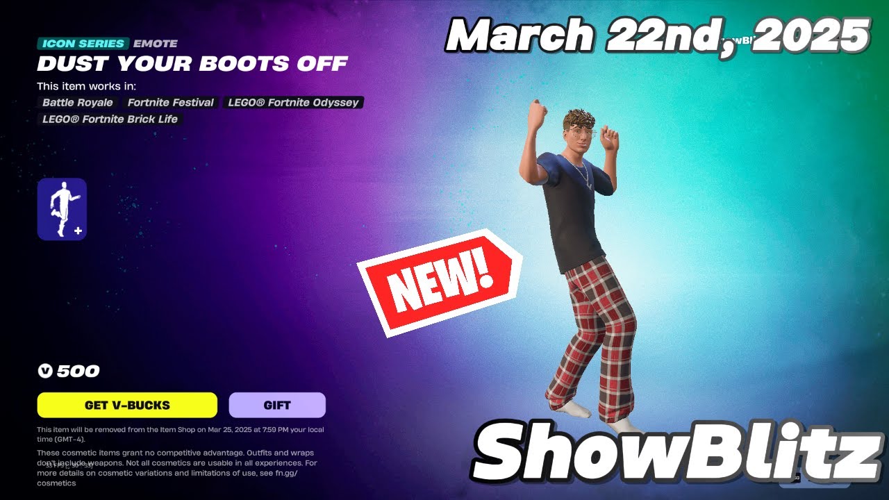 New Dust Your Boots Off Icon Emote! - YouTube