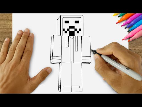 How to Draw Hacker Minecraft Steve Easy | Step by Step Drawing Tutorial