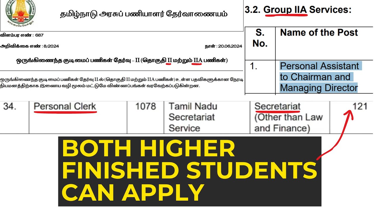 🟩 Group 2, 2A Notification released (ONE LOWER IN TYPE CAN APPLY for ...