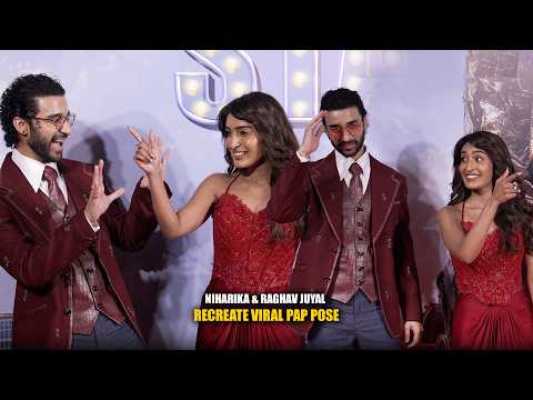 Niharika Recreates Raghav's Viral Pap Pose with Raghav Juyal at Bhai Tera Star Hai Screening 😂