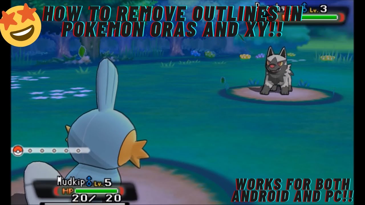 How to remove outlines in pokemon ORAS and XY - YouTube