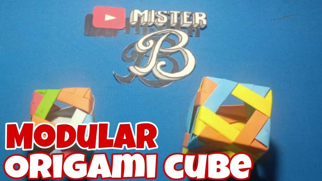 Modular origami cube , DIY kubus origami - YouTube